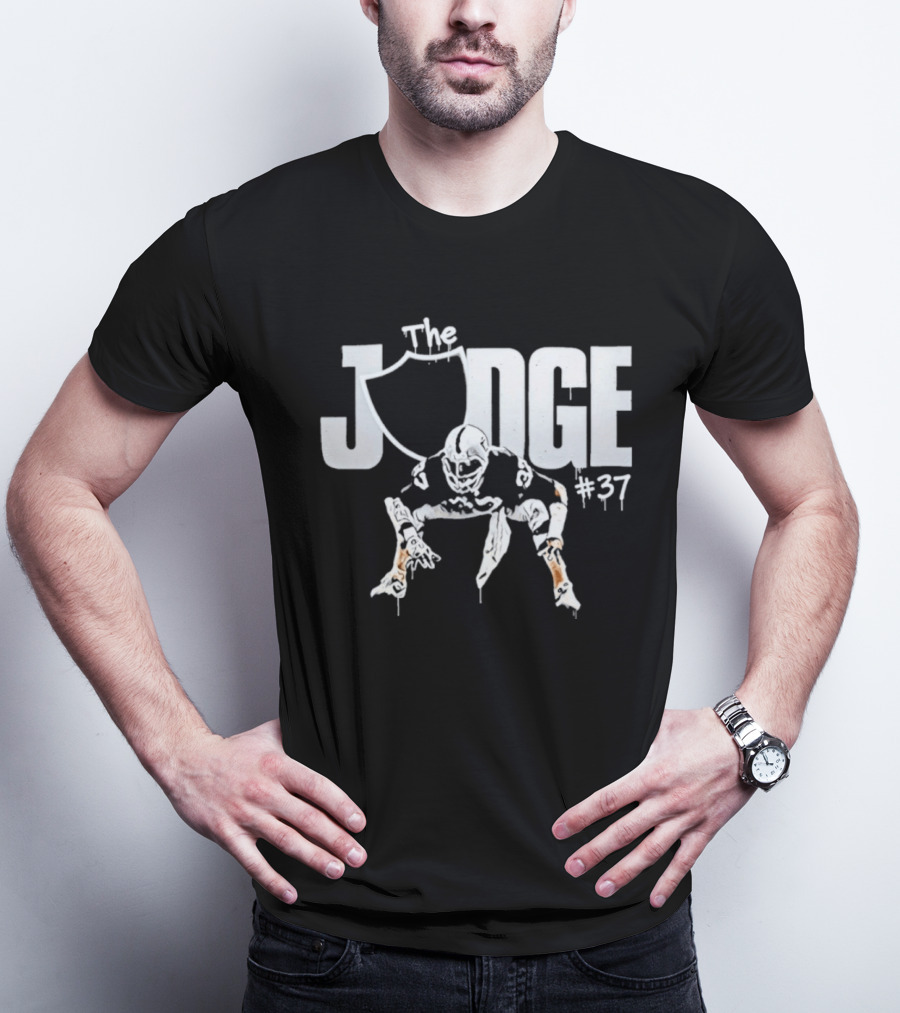The Judge Las Vegas Raiders 37 Linebacker T-Shirt