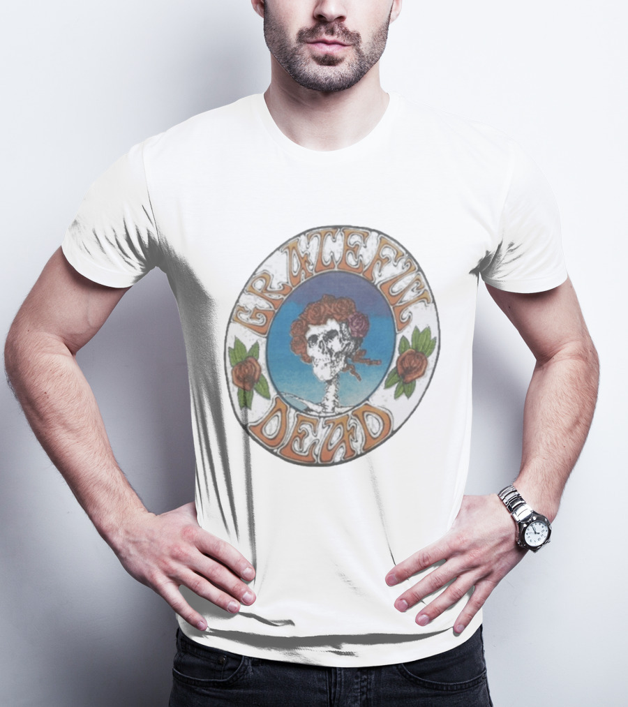 Grateful Dead 1970s Bertha Skull And Roses T-Shirt