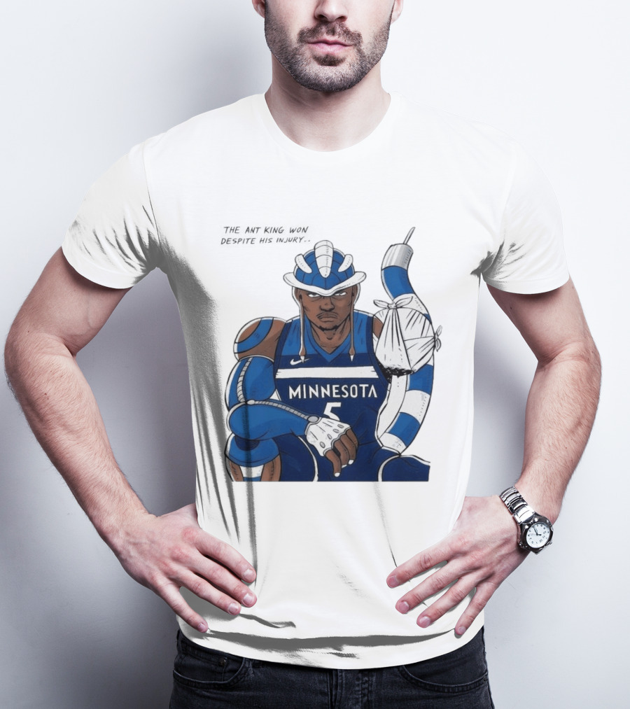 Anthony Edwards Minnesota Timberwolves Game 2 Ant King Triumph Injury T-Shirt