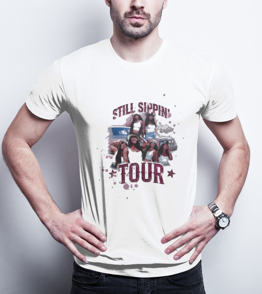 Still Sippin' Tour By Pour Minds Retro Vibe T-Shirt
