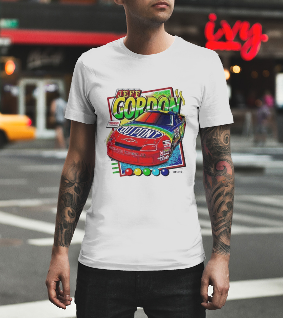 Hendrick Motorsports Jeff Gordon Dupont Chevrolet #24 Racing Car T-Shirt