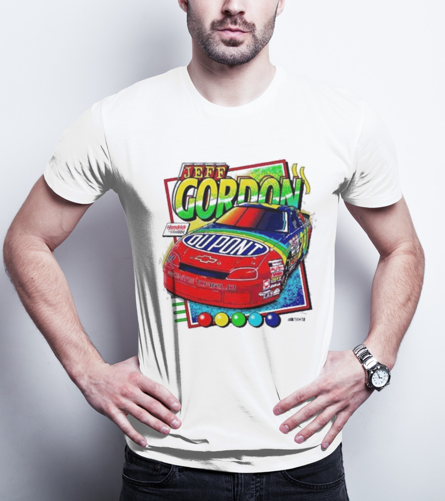 Hendrick Motorsports Jeff Gordon Dupont Chevrolet #24 Racing Car T-Shirt