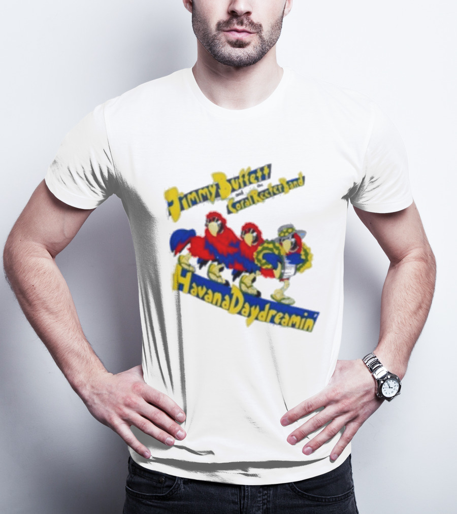 Jimmy Buffett Coral Reefer Band Havana Daydreamin Parrot 1997 Tour T-Shirt