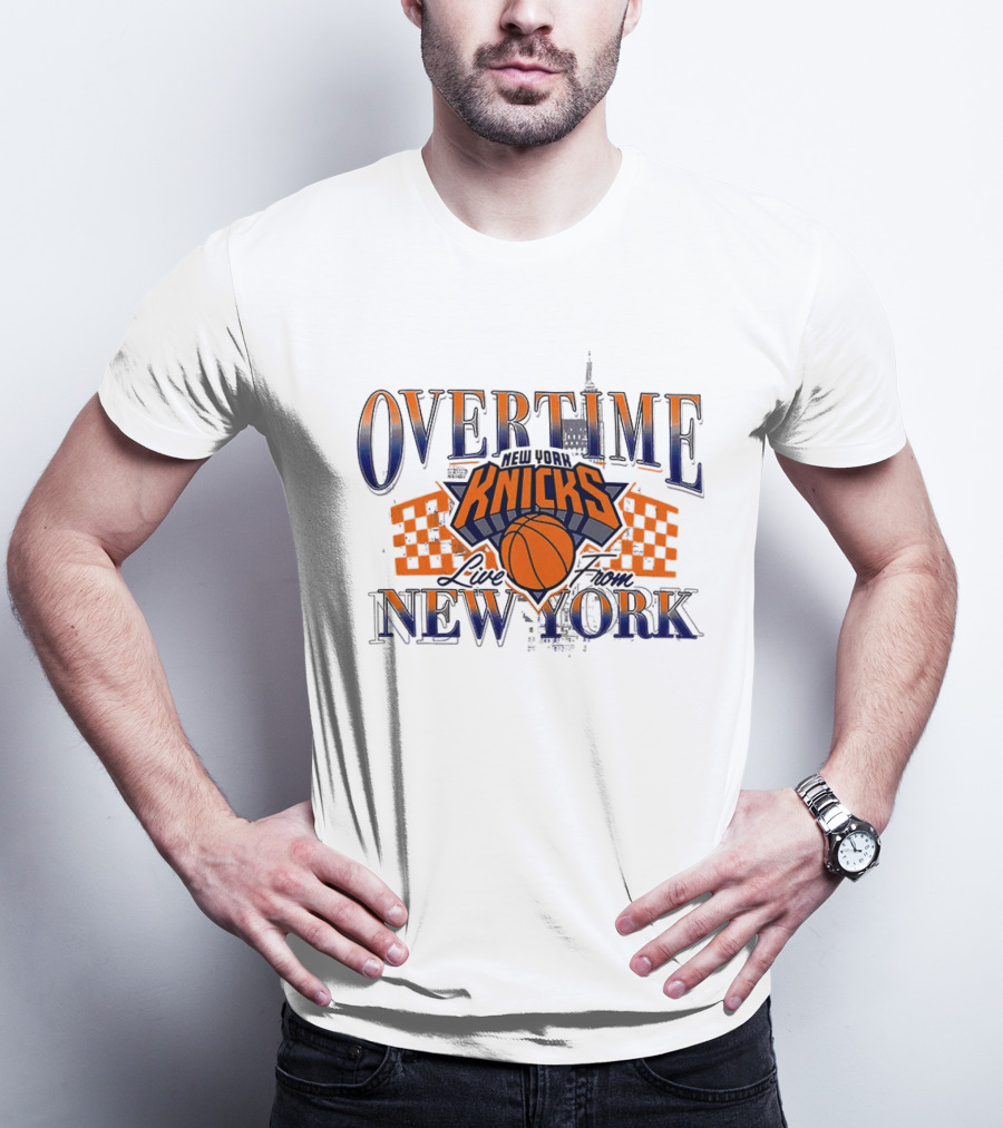 Overtime New York Knicks Live From New York Basketball T-Shirt