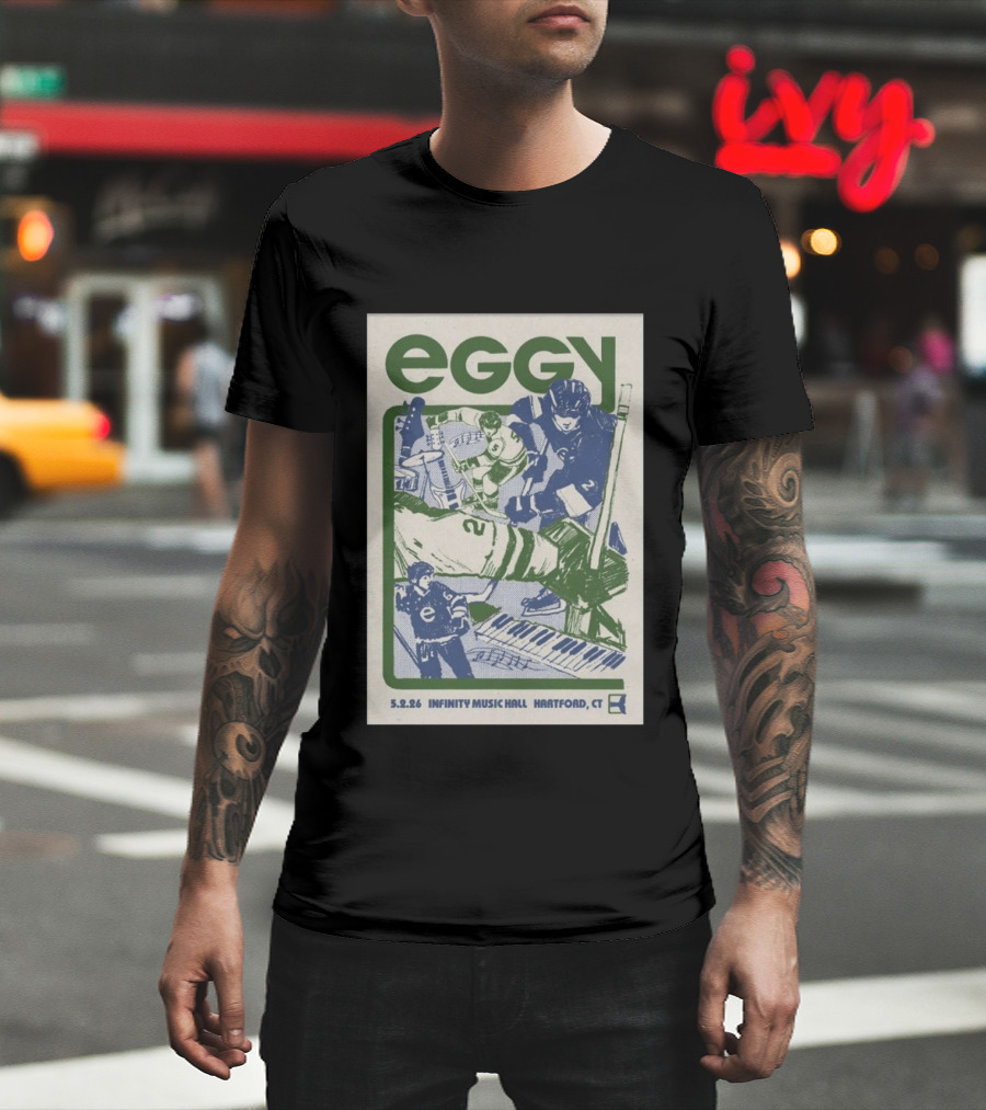 Eggy Concert May 2 2026 Infinity Music Hall Hockey Theme Hartford CT T-Shirt