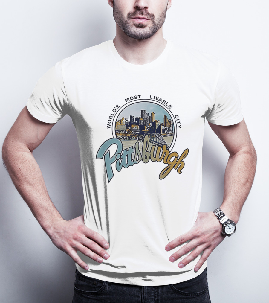 World's Most Livable City Pittsburgh Skyline T-Shirt