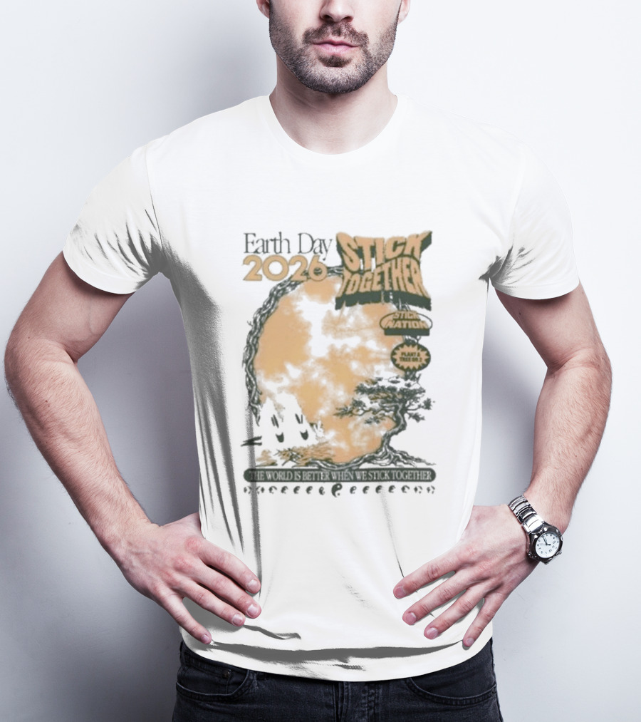 Earth Day 2026 Stick Together Save Animals Power Protection T-Shirt
