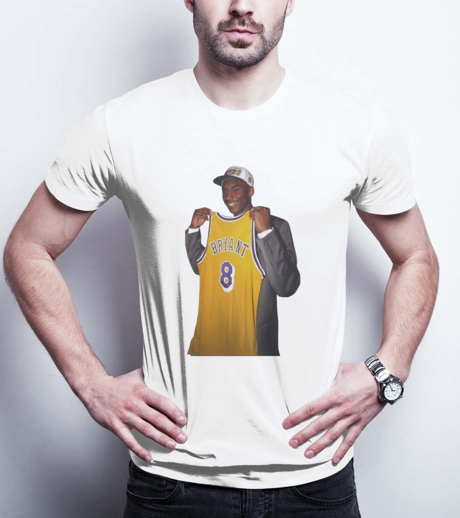 Bryant 8 Lakers Jersey Iconic Kobe Image T-Shirt