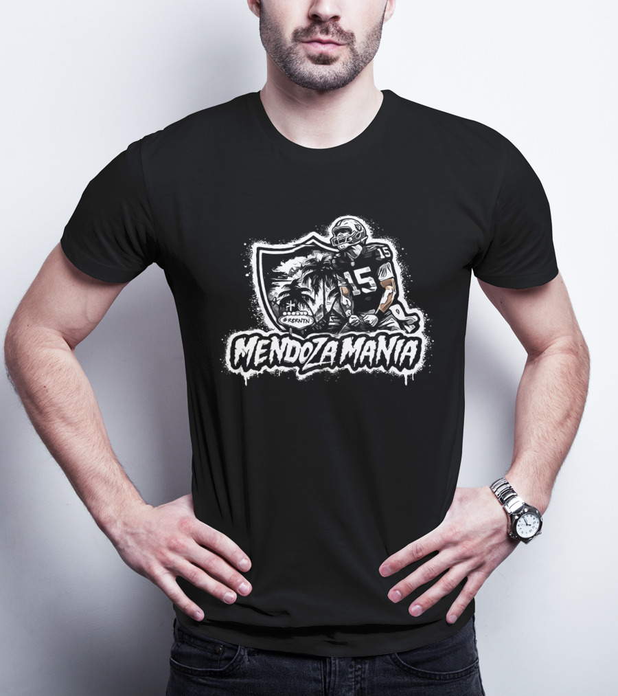 Fernando Mendoza Mania Las Vegas Raiders Football Player Running Back T-Shirt