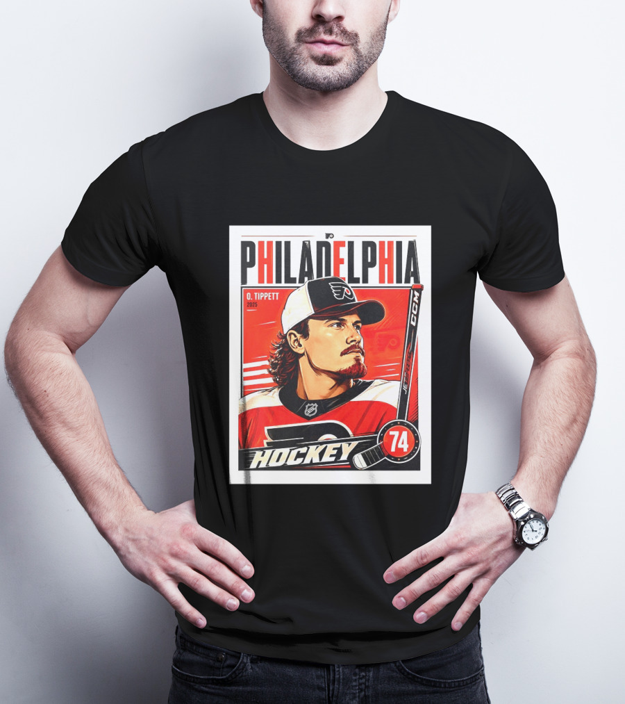 Owen Tippett 74 Philadelphia Flyers Hockey Vintage Style 2025 T-Shirt