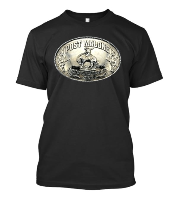 Post Malone Indio California 2026 Rodeo Belt Buckle T-Shirt