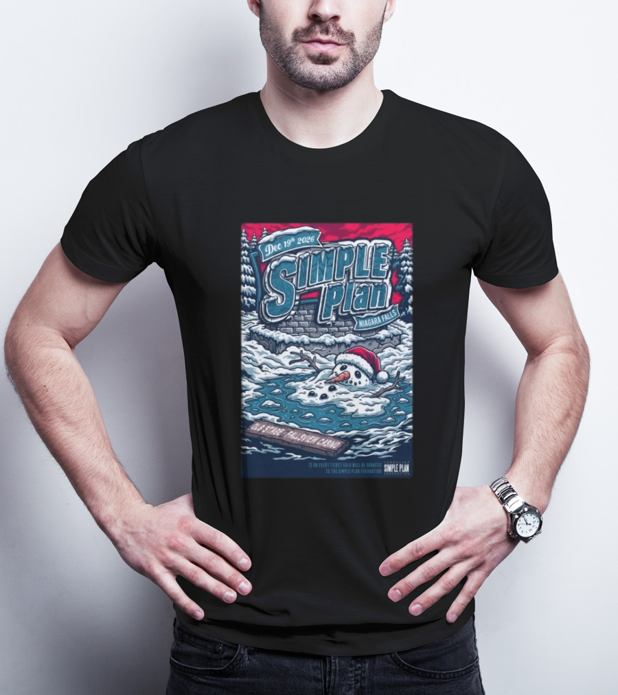 Dec 19 2026 Simple Plan Niagara Falls Frosted Holiday Show T-Shirt