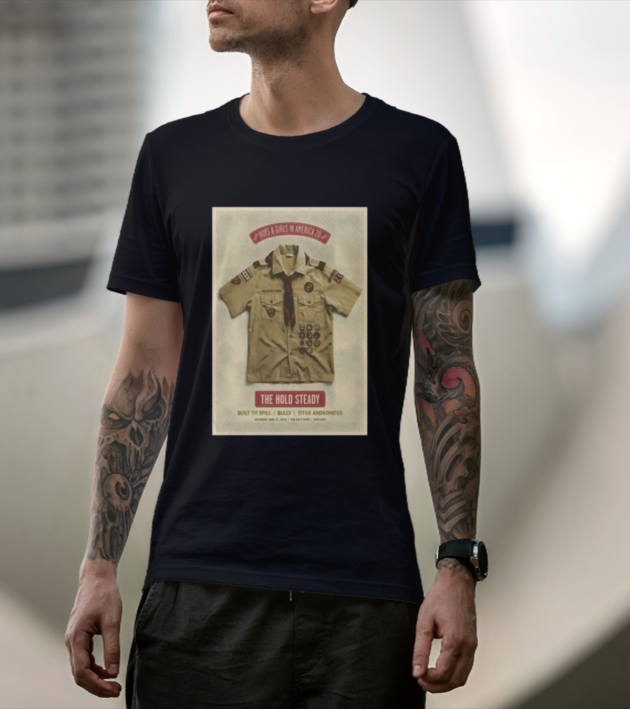 The Hold Steady Boys & Girls In America 2026 Built To Spill Bully Titus Andronicus Chicago 6 13 2026 T-Shirt