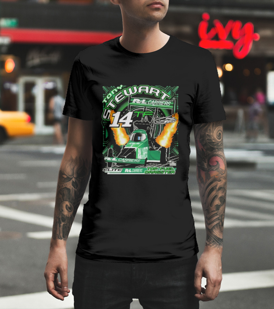 Tony Stewart R+L Carriers 14 TF Elite Top Fuel Dragster Racing T-Shirt