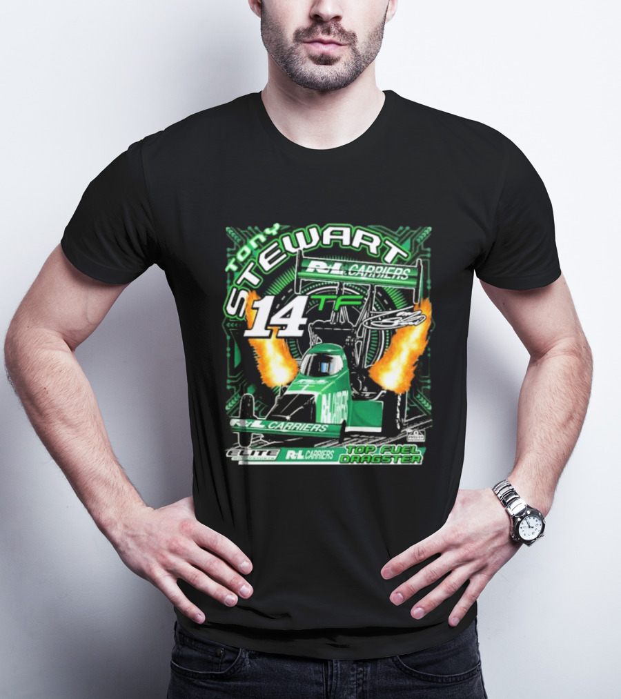 Tony Stewart R+L Carriers 14 TF Elite Top Fuel Dragster Racing T-Shirt