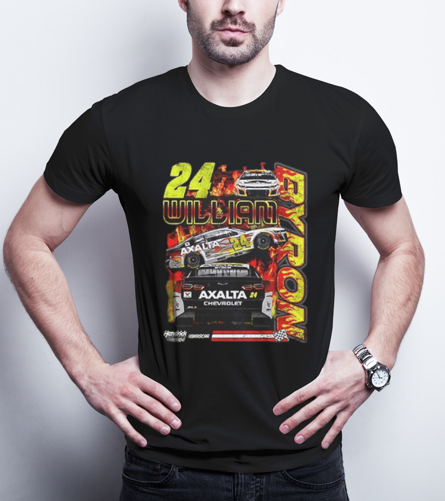 William Byron 24 Axalta Chevrolet Flames Racing Hendrick Motorsports T-Shirt