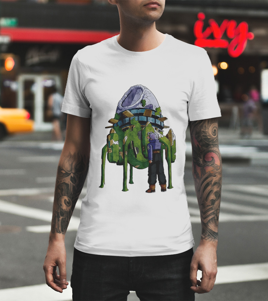 Dragon Ball Z Future Trunks Capsule Corp Time Machine Scene T-Shirt