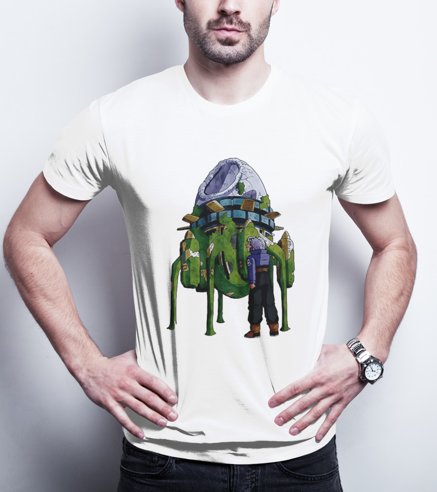 Dragon Ball Z Future Trunks Capsule Corp Time Machine Scene T-Shirt