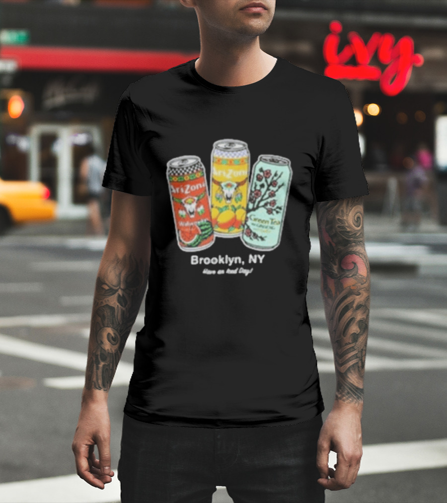 Drinkarizona Black Big Cans In Bin T-Shirt