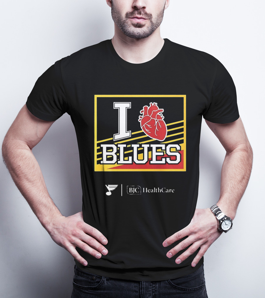 I Heart Blues 2025 BJC Healthcare Promotion T-Shirt
