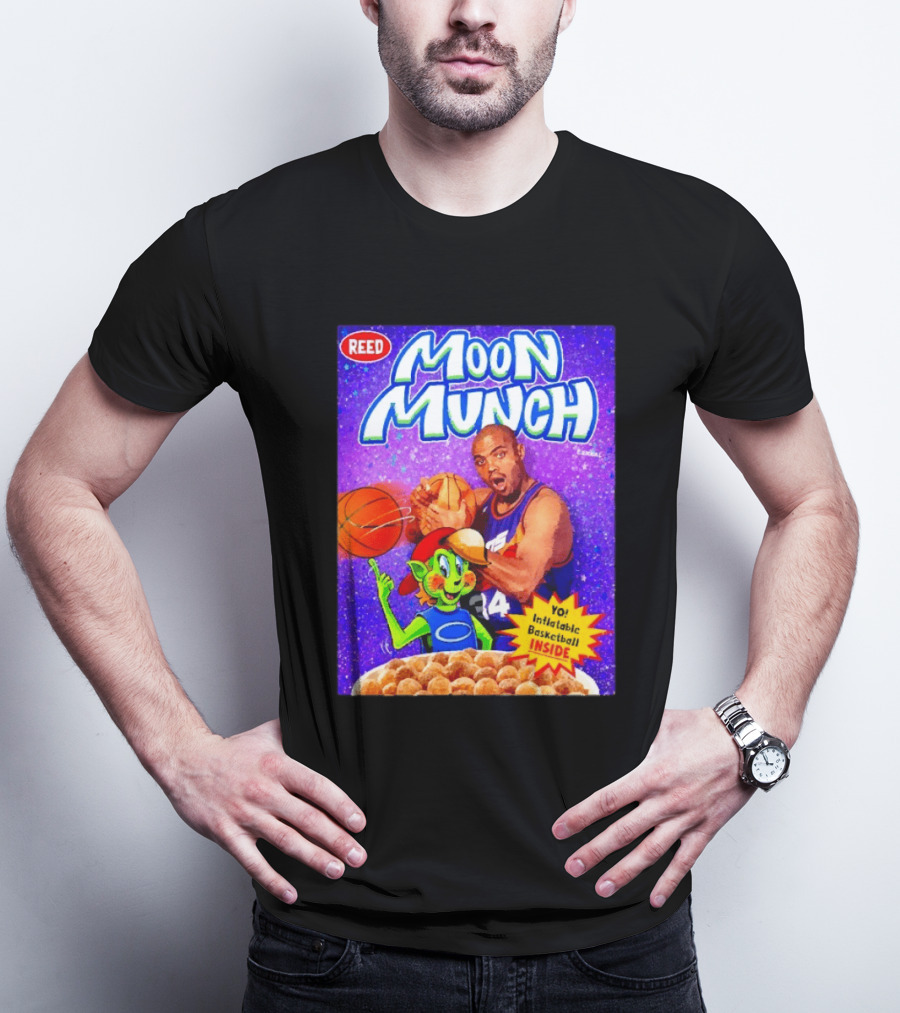 Reed Moon Munch Basketball Cereal Charles Barkley Phoenix Suns Magic T-Shirt