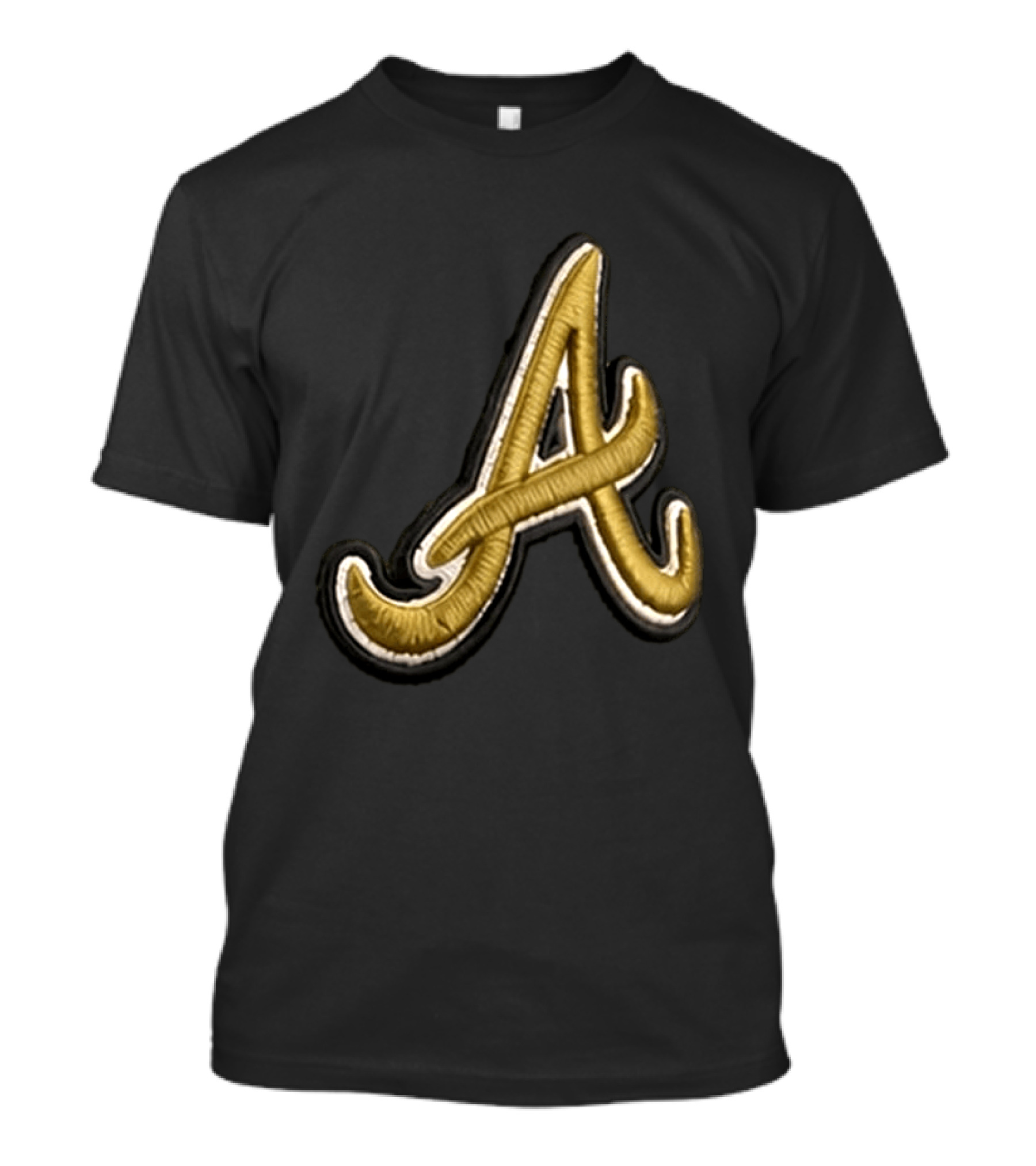 Atlanta Braves Armed Forces 2026 Hat Gold Embroidered A T-Shirt