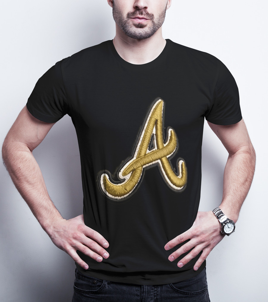 Atlanta Braves Armed Forces 2026 Hat Gold Embroidered A T-Shirt