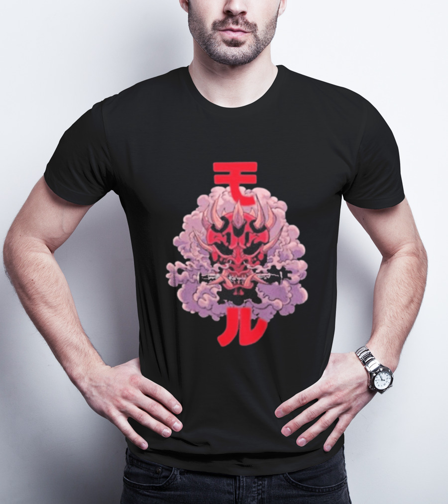 Screencrush Warrior Of Vengeance Oni Mask Kanji T-Shirt