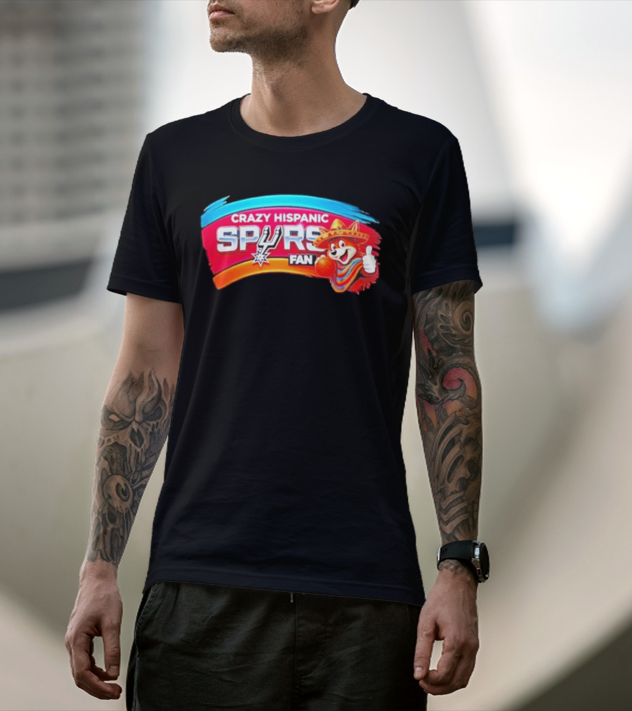 Crazy Hispanic Spurs Fan San Antonio Coyote Basketball 2026 T-Shirt
