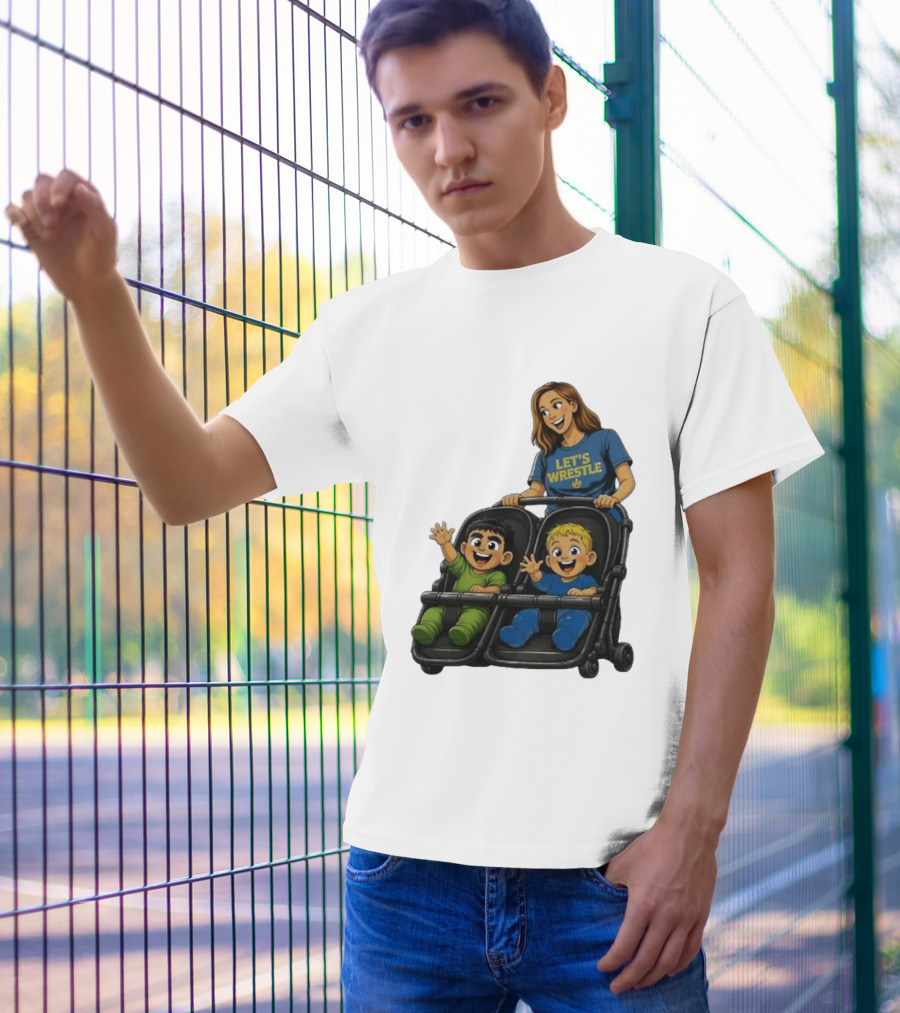 Pro Wrestling Tees Let's Wrestle Mother Lareesa Double Stroller Kids T-Shirt