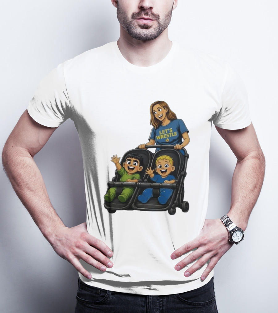 Pro Wrestling Tees Let's Wrestle Mother Lareesa Double Stroller Kids T-Shirt