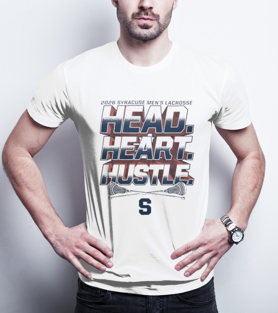2023 Syracuse Men's Lacrosse Head Heart Hustle S T-Shirt