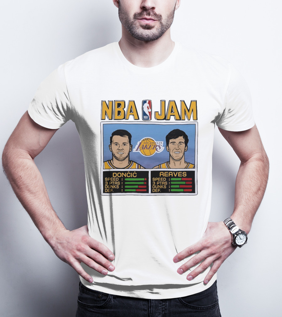NBA Jam Luka Doncic Austin Reaves Los Angeles Lakers T-Shirt