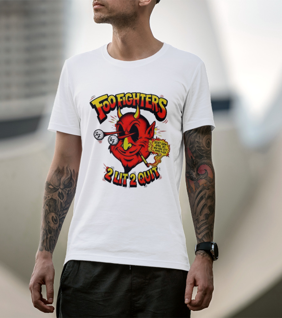 Foo Fighters Secret Show New York City Irving Plaza 2 Lit 2 Quit 2026 T-Shirt