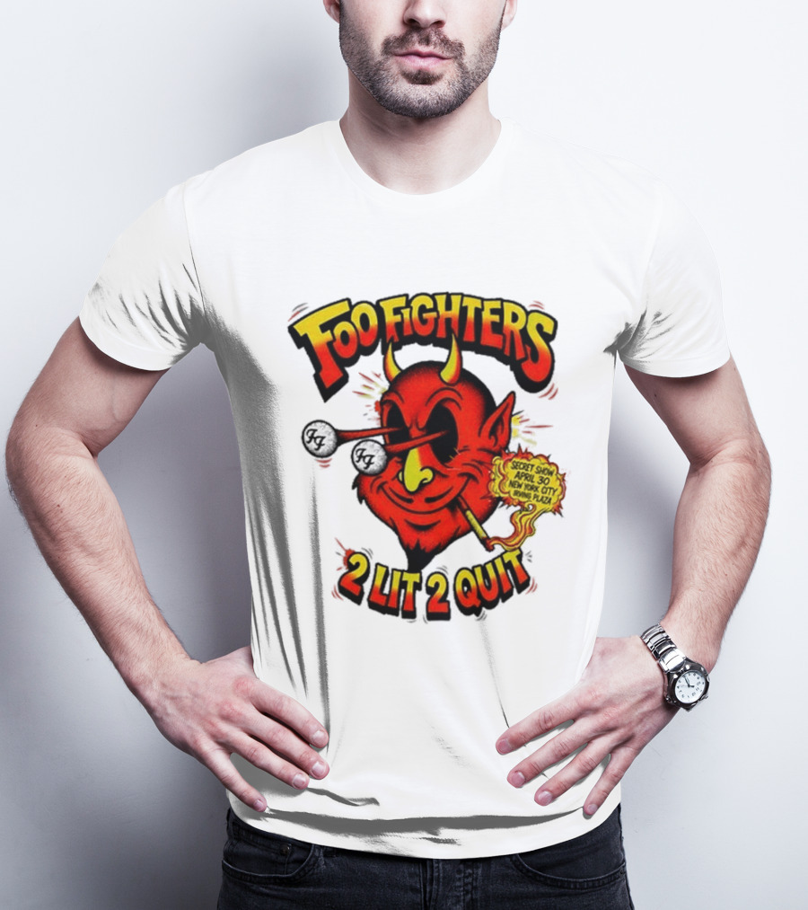 Foo Fighters Secret Show New York City Irving Plaza 2 Lit 2 Quit 2026 T-Shirt