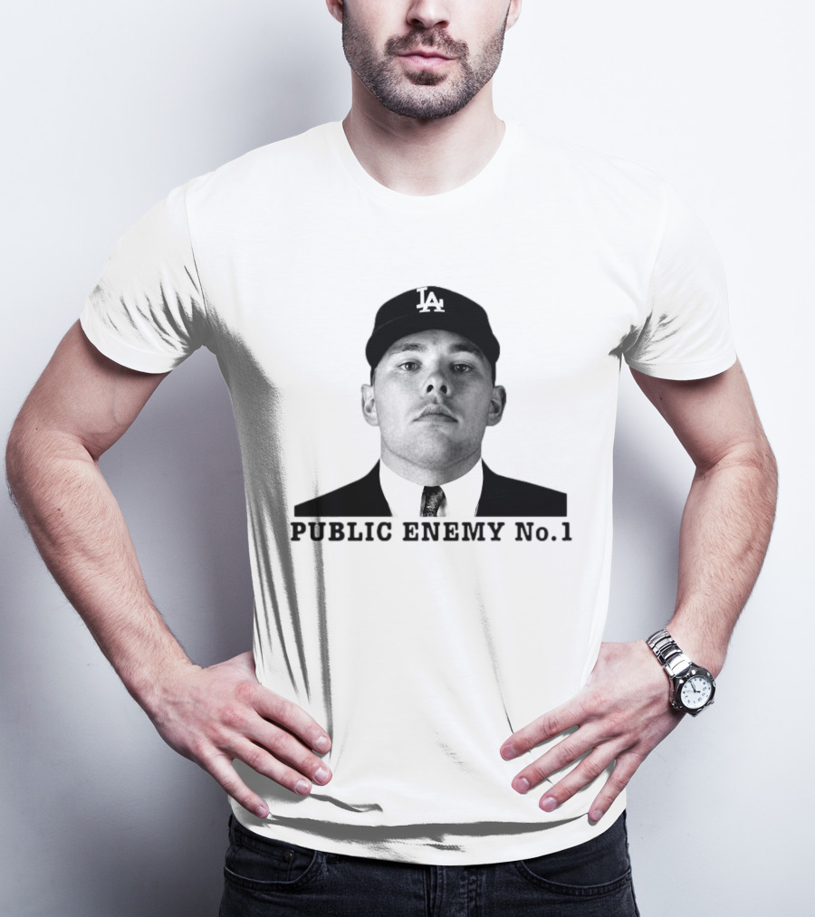 Dalton Rushing Public Enemy No 1 LA Hat Baseball T-Shirt