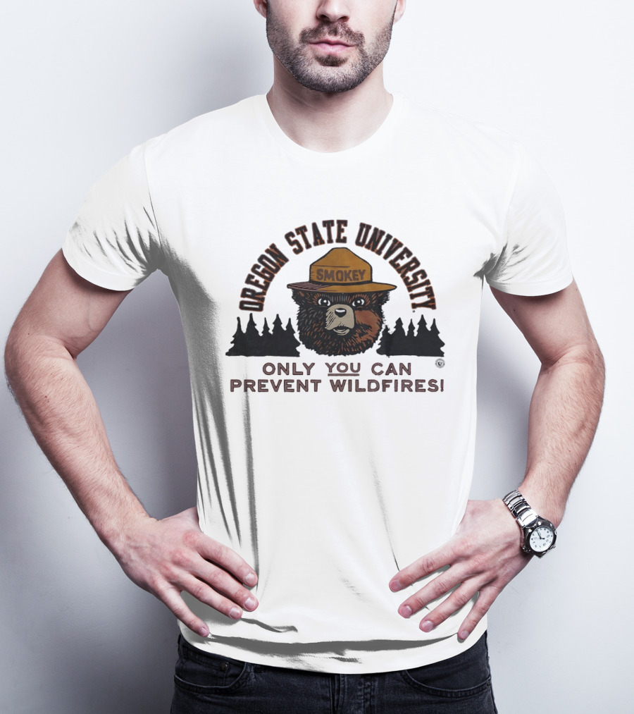 Oregon State University Smokey Bear Only You Can Prevent Wildfires T-Shirt