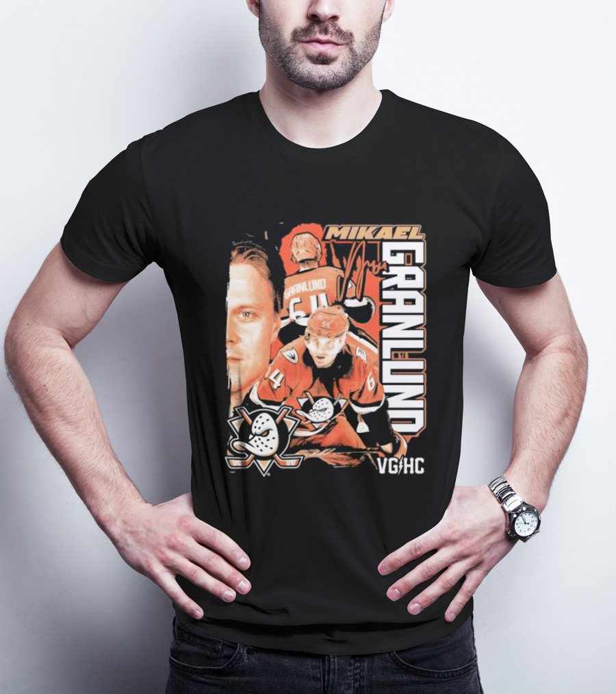Anaheim Ducks Mikael Granlund VGHC Hockey Team Collage T-Shirt