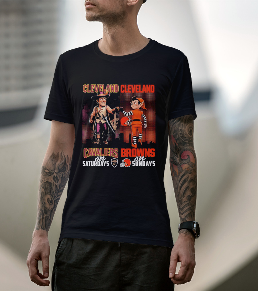 Cleveland Cavaliers On Saturdays Cleveland Browns On Sundays T-Shirt