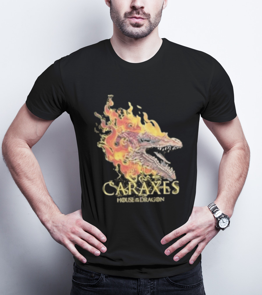 House Of The Dragon Caraxes Fiery Dragon Head T-Shirt