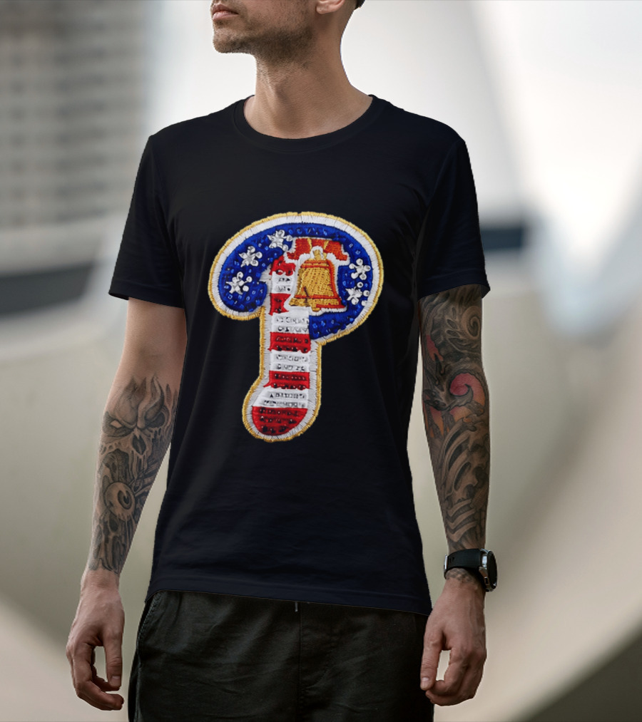 Philadelphia Bell Embroidered P American Flag Snapback Hat Kelly Oubre Jr T-Shirt