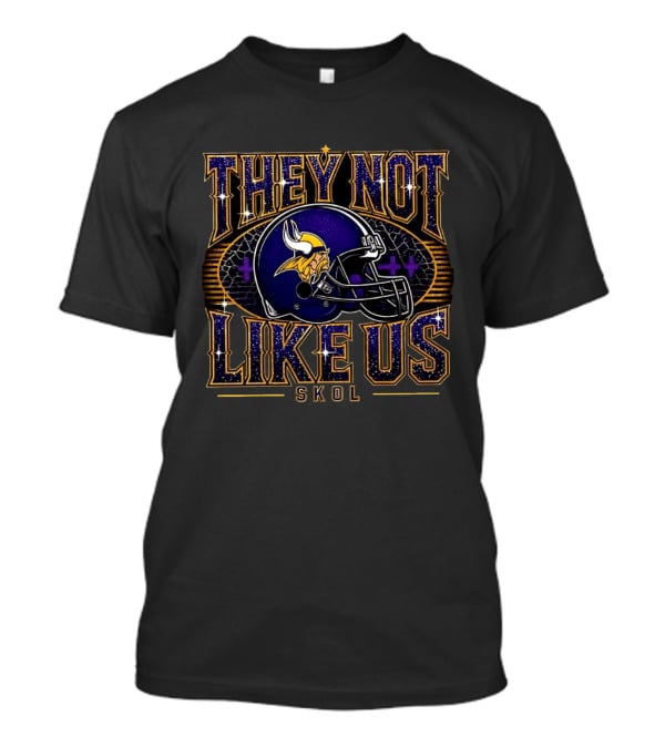 Minnesota Vikings They Not Like Us SKOL Helmet Twinkle T-Shirt