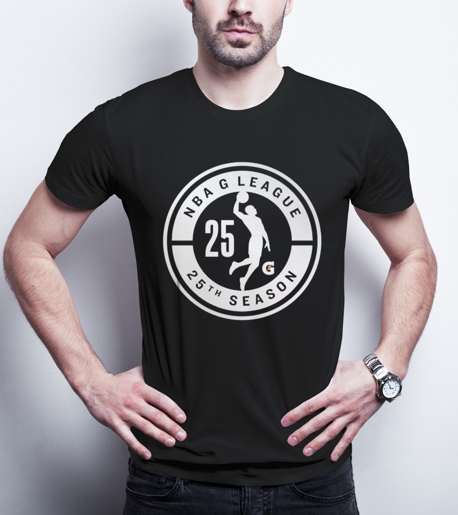 NBA G League 25th Season Anniversary Silver Circle T-Shirt