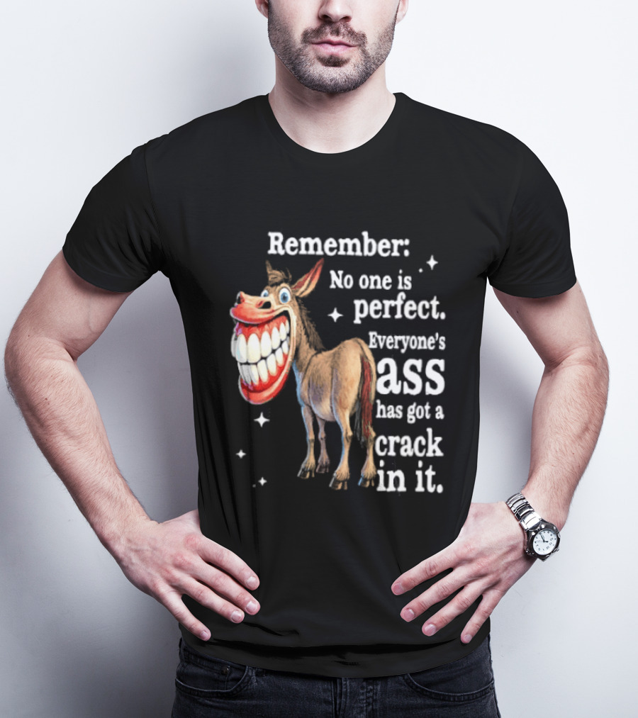 Remember No One Is Perfect Everyone's Ass Has Got A Crack In It Donkey T-Shirt