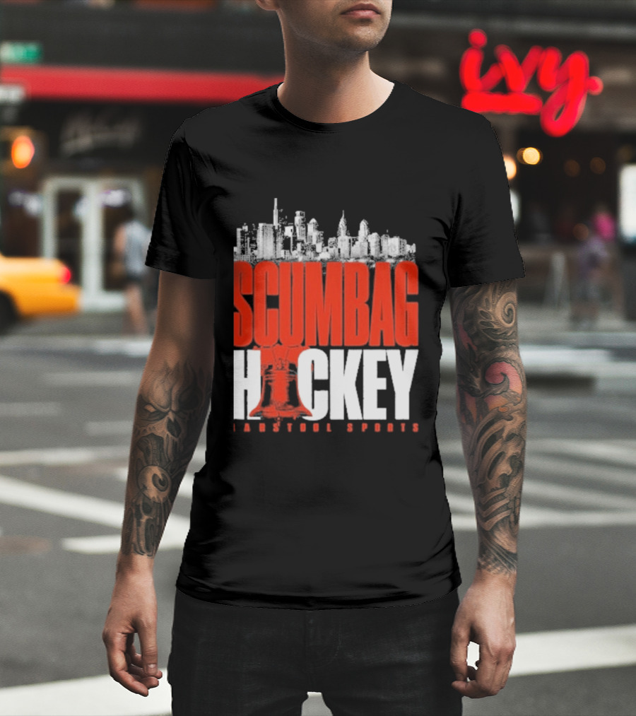 Barstool Sports Scumbag Hockey City Skyline T-Shirt