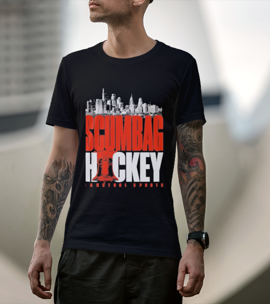 Barstool Sports Scumbag Hockey City Skyline T-Shirt