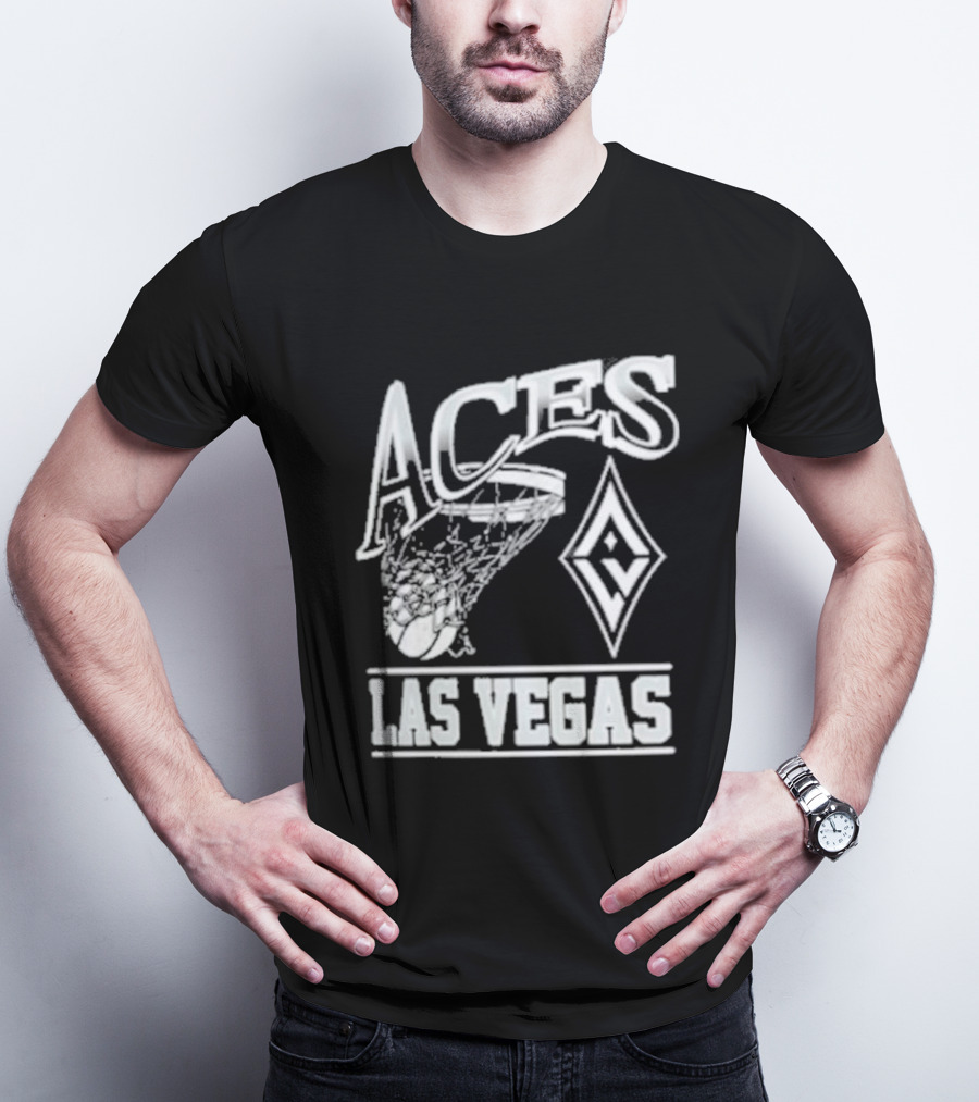 Las Vegas Aces Basketball Net And Diamond T-Shirt