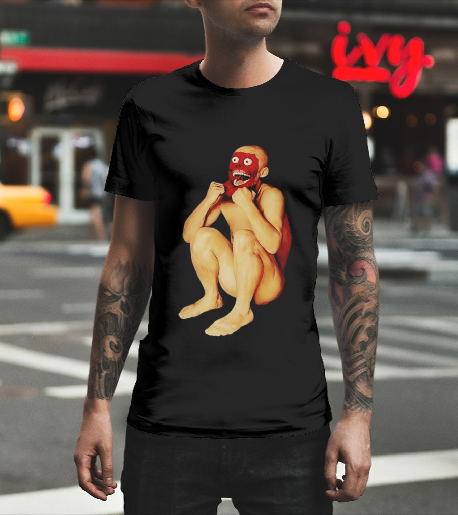 Face Off Meme Bald Character Peeling Illusion T-Shirt