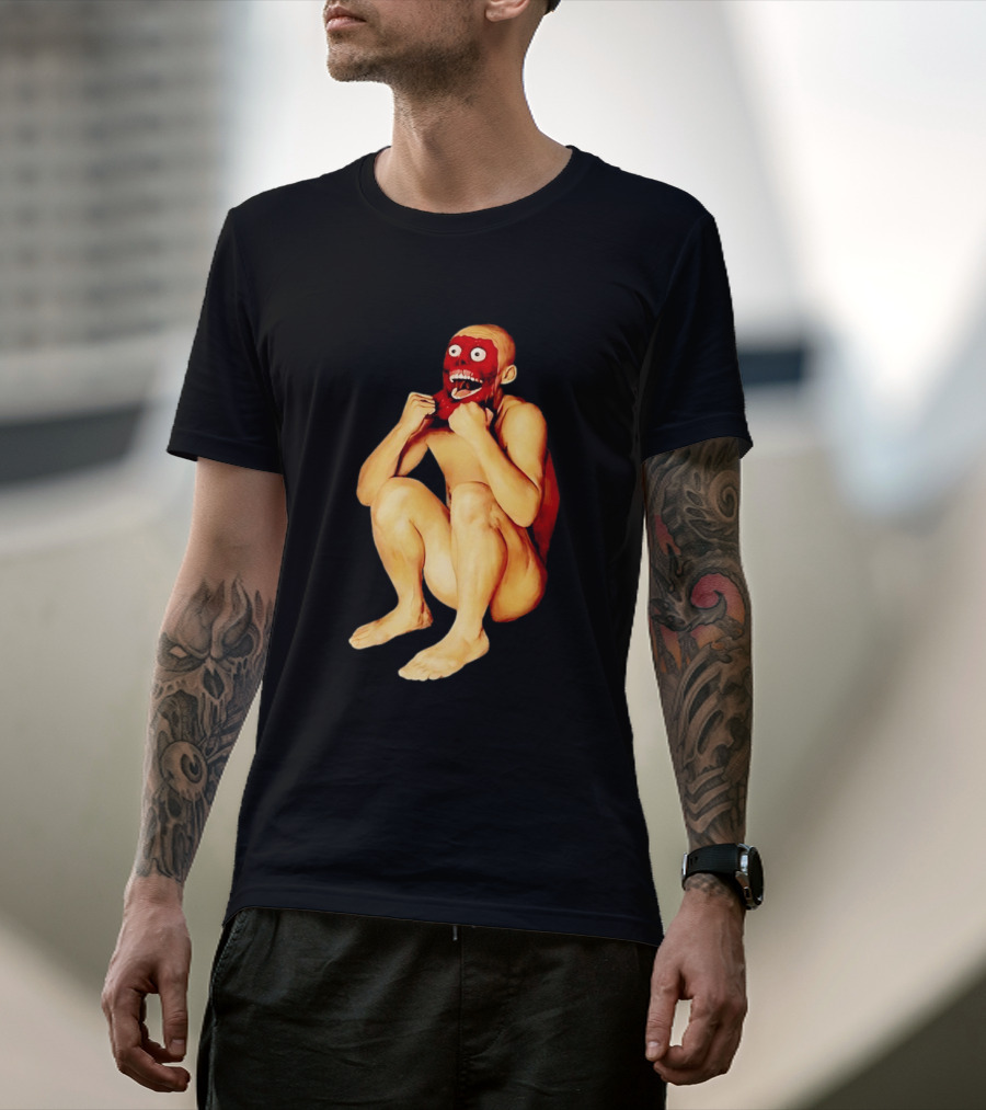 Face Off Meme Bald Character Peeling Illusion T-Shirt