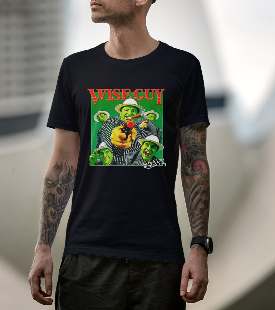 Wise Guy Billy Marchiafava Bold Green Suit And Hat Multiple Faces T-Shirt